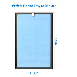 Bibolic MSA3 Replacement Filter Compatible with Membrane Solutions MSA3 Air Purifier, 2 Pack 3 in 1 True HEPA Replace Filters