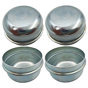 Replaces Trailer 1.98" Inch Grease Cover Dust Cap 2k 3.5k 3,500 lb Axle Hub with Plug (4Pack)