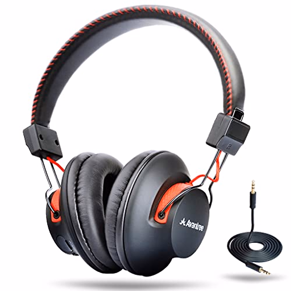 Avantree Audition - Bluetooth Over-Ear Headphones & Mic for PC with 40hr Battery Life, Wireless & Wired Modes, and Long-Lasting Durable Build