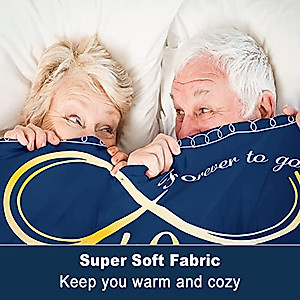 Atokker 40th Anniversary Blanket Gifts, 40th Wedding Anniversary Couple Gifts, Best 40th Gifts Ideas, 40 Years of Marriage Gifts for Parents, Grandparents, Dad, Mom, Her, Him 60"x50" Throw Blanket