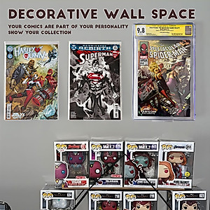 12pcs Clear Floating Comic Book Display Shelves, Comic Book Shelf Stand Wall Mount Display, Comics Books Case Frame Holder, Comic Book Showcase Display Case