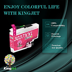 Kingjet Compatible Ink Cartridge Replacement for Brother LC 3037 XXL LC3039 (BK/C/M/Y) use for MFC-J5845DW MFC-J5945DW MFC-J6545DW MFC-J6945DW Inkjet Printers for Brother LC 3037XXL LC3037