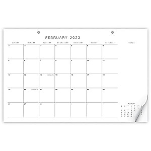 Simplified 2023 Desk Calendar - 17"x11" Minimalistic Office Desktop/Wall Calendar for Easy Organizing