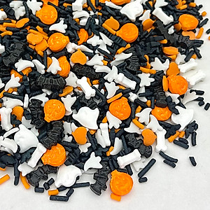 Manvscakes, pink sprinkles, valentines, cake sprinkles, gluten free, cookies, chocolate, fondant, princess topping, ice cream, edible, dessert decoration (Orange black)