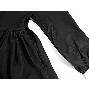 Nite closet Gothic Dress Long Sleeve Black Lolita Vintage Dresses Retro (8-10)…