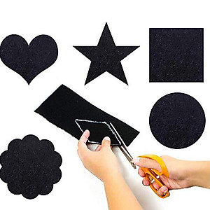 RZJZGZ Adhesive Felt Sheet Black Felt 8.3x11.8in 1mm Fabric Adhesive Sticky Back Felt Sheets for Art and Craft Making (5PCS)