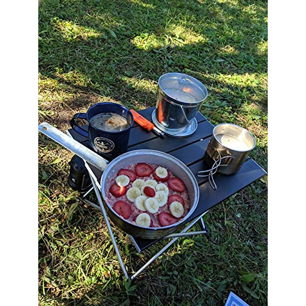 Ready Table Small Lightweight Portable Outdoor Folding Table w/Aluminum Hard Top. Useful for Beaches, Boating, Camping & More. 16x11 Portable Table w/Bag Makes for Easy Travel & Quick Setup.