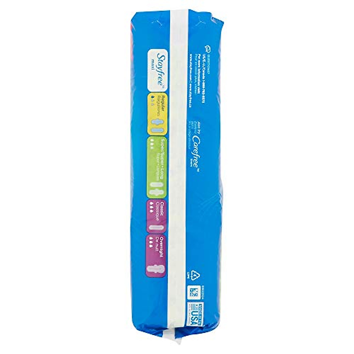 Stayfree Maxi Super Long Pads with Wings For Women, Reliable Protection and Absorbency of Feminine Periods, 45 count