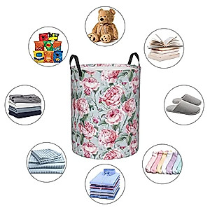 Rose Laundry Hamper Flower Laundry Baskets Large Women Hampers Toy Organizer Hamper Bag Dirty Clothes Storage Bin