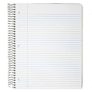 Top Flight Wired 3-Subject Notebook, 120 Sheet