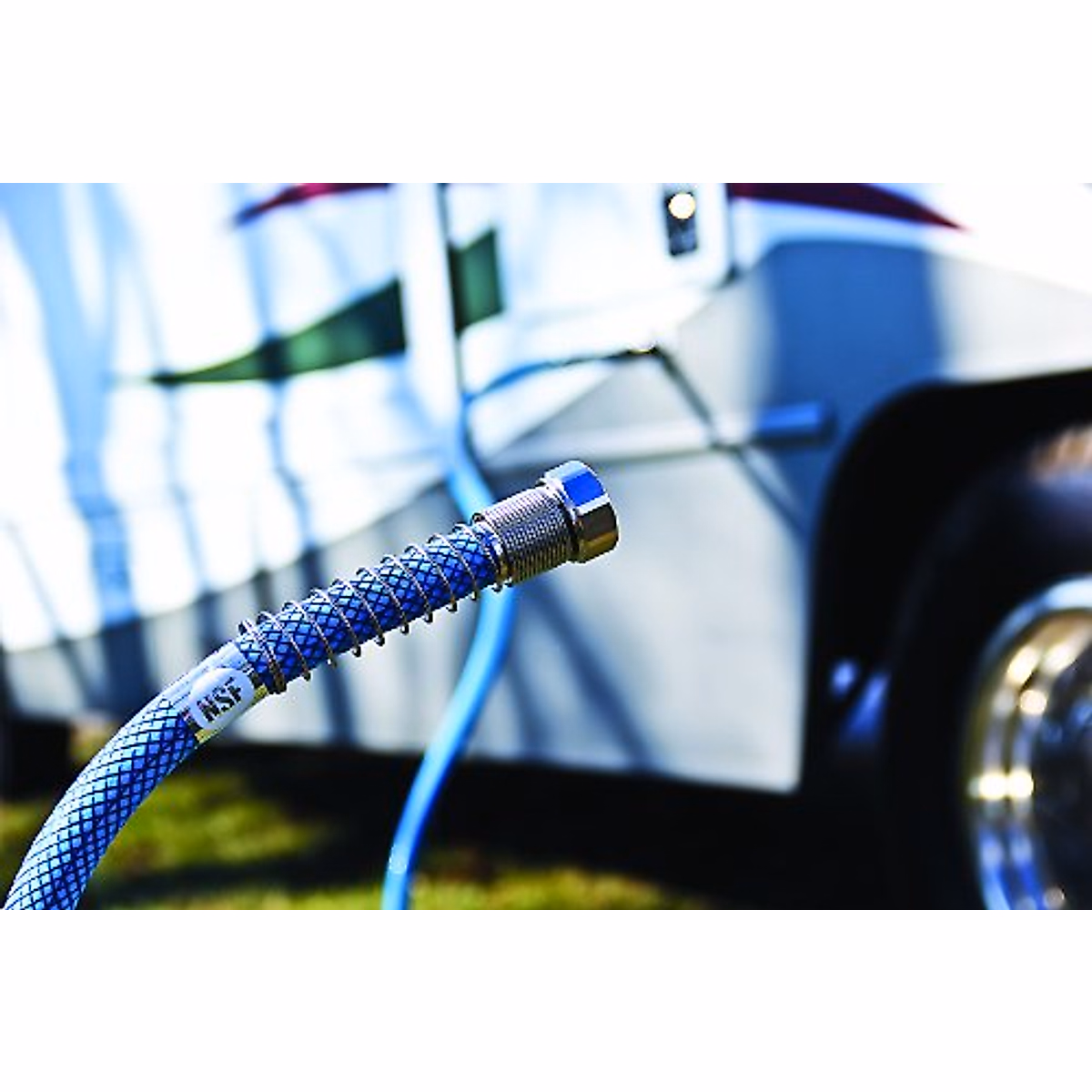 Camco 10ft Premium Drinking Water Hose - Lead and BPA Free, Anti-Kink Design, 20% Thicker Than Standard Hoses 5/8"Inside Diameter (22823) , Blue