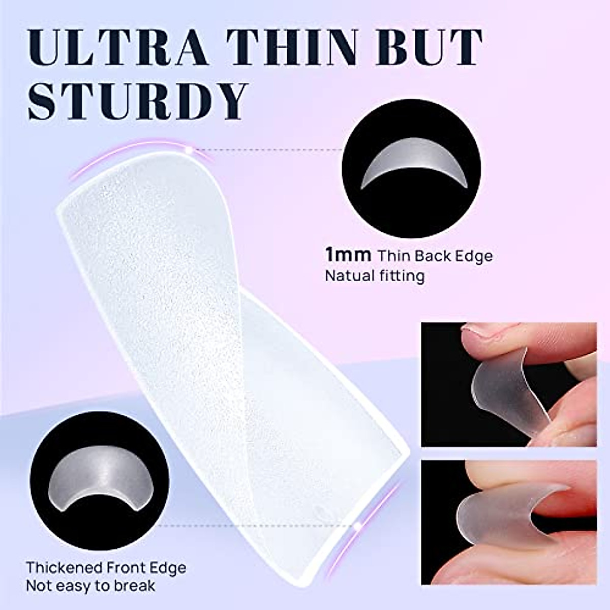 Ejiubas Gel Nail Kit, Nail Tips and Gel Kit with 15ML Solid Gel, 300PCS Extra Short Square Fake Nails with Portable Nail Lamp, DIY Nail Art Tools Gel Nail Extension Kit Acrylic Nail Kit