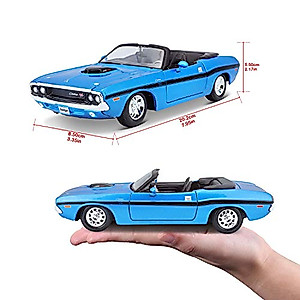 Maisto 1:24 Scale 1970 Dodge Challenger R/T Convertible Diecast Vehicle (Colors May Vary)
