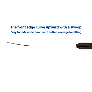 Fish Spatula - Stainless Steel Slotted Offset Food Turner with Pakka Wood Handle - Ideal Fish Flipper for Chefs