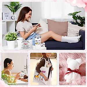 Yaomiao Mother's Day Aunt Gifts Ideas Best Aunt Ever Gifts from Niece Nephew Thank You for Being My Auntie 20 oz Travel Mug with Candle Auntie Makeup Tote Bag Socks for Women Holiday Birthday