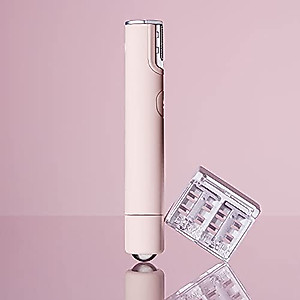 DERMAFLASH Mini Dermaplaning Tool for Precision Peach Fuzz Removal, Blush