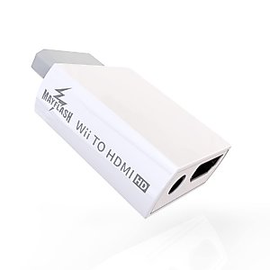 MAYFLASH Wii to HDMI Converter 1080P for Full HD Device, Wii HDMI Adapter with 3,5mm Audio Jack&HDMI Output Compatible with Wii, Wii U, HDTV, Monitor-Supports Wii Display Modes 720P, NTS