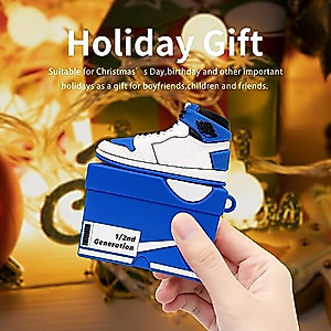 3D Basketball Shoes Box Case Compatible with Airpod 2nd Generation, Cute Case for Airpods 2nd/1st Generation, Cool Funny Case for Airpods 2nd/1st Generation with Keychain
