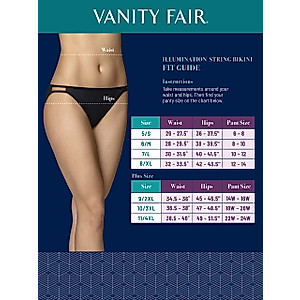 Vanity Fair Women's Illumination String Bikini Panties, Silky Stretch & Satin Trim, Premiere Dot Print, 7