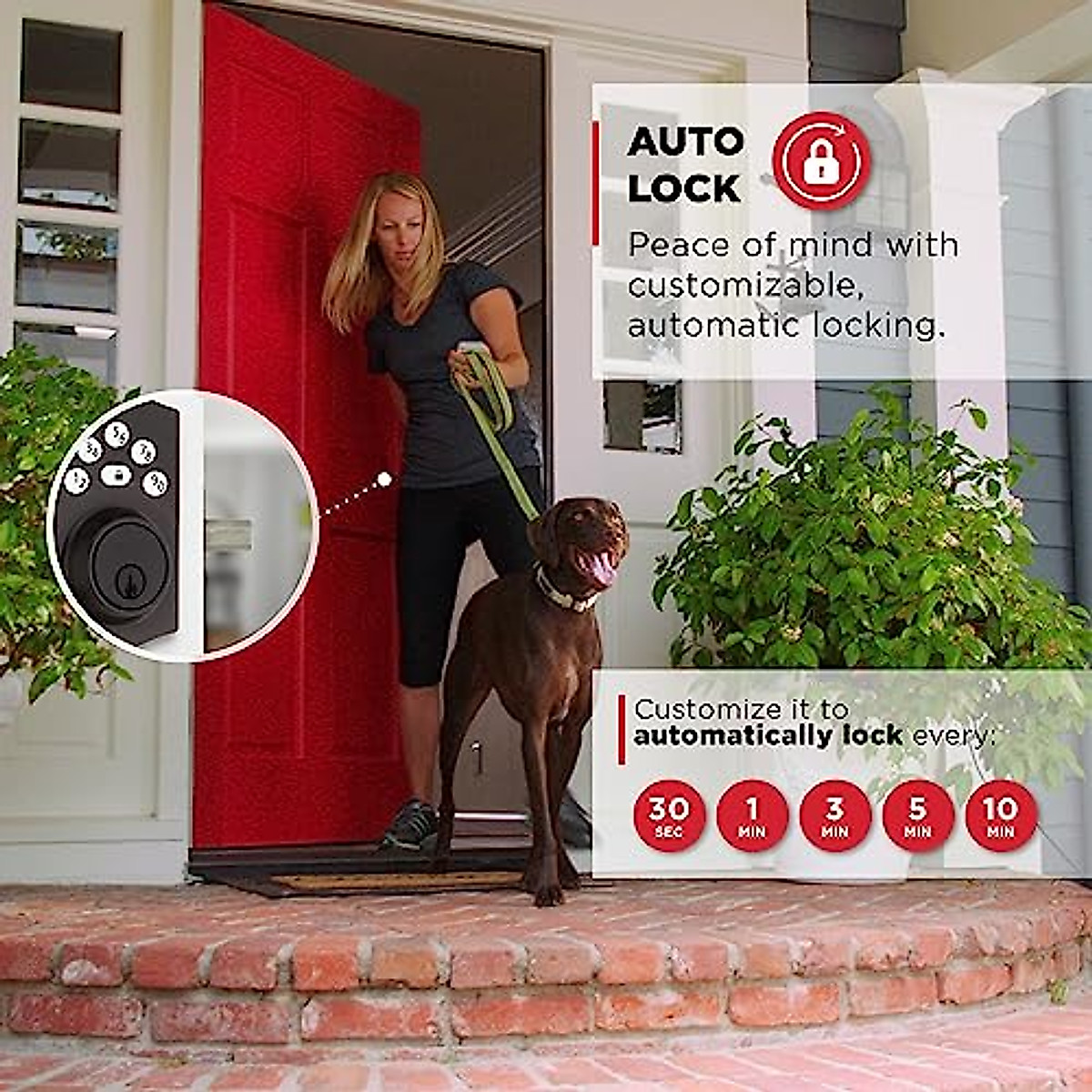 Kwikset Powerbolt 240 5-Button Keypad Venetian Bronze Traditional Electronic Deadbolt Door Lock, Featuring Convenient keyless Entry, Customizable User Codes and auto Locking