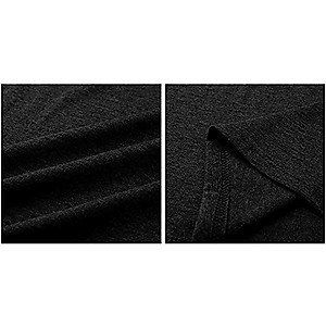 KKG Long Tunics for Women to Wear with Leggings, Short Sleeve Long Tops  to wear with Leggings V Neck Plus Size Summer Shirt Black