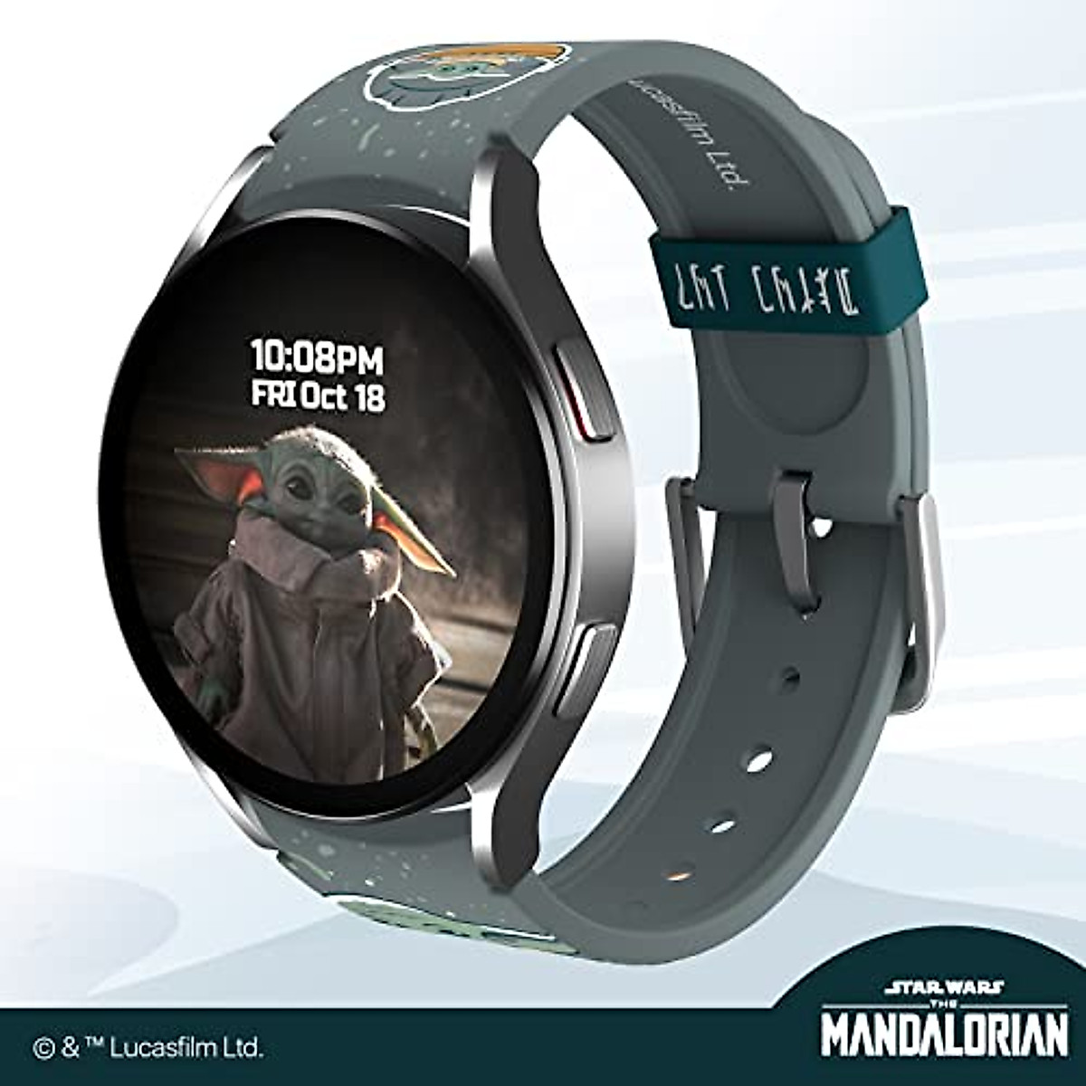 Star Wars: The Mandalorian – Grogu Smartwatch Band – Officially Licensed, Compatible with Samsung Watch (watch not included) - 20mm