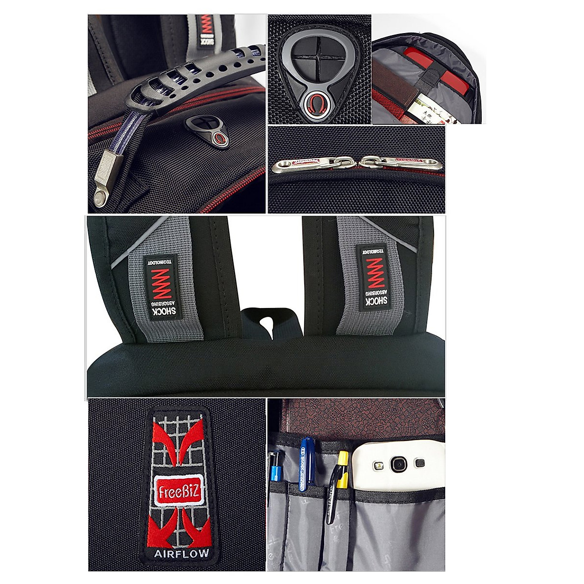 FreeBiz 19 Inch Laptop Backpack Bag, 55L Travel Bag Knapsack Rucksack Hiking School Bookbag