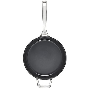 Le Creuset Essential Non-stick Ceramic Sauté Pan with Glass Lid, 4 ¼ qt.