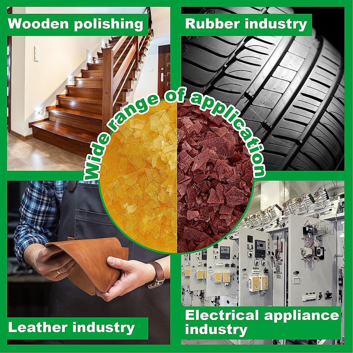 Timgle 35 oz Shellac Flakes Finish Shellac for Home Wood Craft Decoration Household Painting Supplies, Light Yellow and Dark Purple