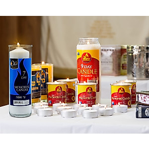 Ohr Candles Yahrzeit Memorial Candles - 7 Day Yahrzeit Candle - Yartzeit Candles Jewish Candles in Glass Tumbler