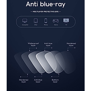 EYLRIM Thick Square Frame Blue Light Glasses for Women Men Non Prescription Computer Eyeglasses(04 Black Leopard)