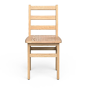 Foundations Little Scholars Ladderback Solid Hardwood Classroom Teacher Chair, Made in USA, Fully-Assembled, (18 Inch Seat Height, Ages 13+)