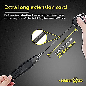 MANUFORE 5 Pack Safety Knife Package Box Opener Film Cutter with 2 Retractable Key Chain for Shrink Wrap, Stretch Wrap, Tape, and Plastic Straps