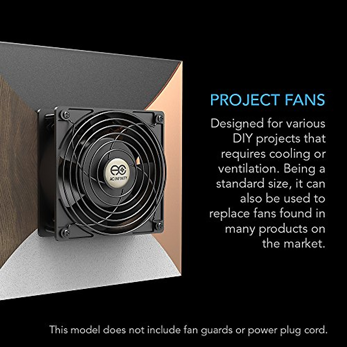 AC Infinity AXIAL 1238W, Muffin Fan, 120V AC 120mm x 38mm High Speed, UL-Certified for DIY Cooling Ventilation Exhaust Projects