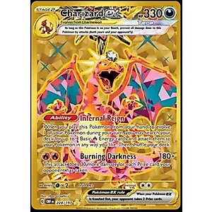 Pokemon - Charizard ex 228/197 - Obsidian Flames - Hyper Rare - Gold Holo Card