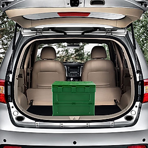 MOLOY ZOVM Folding Storage Box Collapsible Lidded Home Storage Bins Folding Table Camping Storage Box Multi Function Box Car Organizer Picnic (Green)