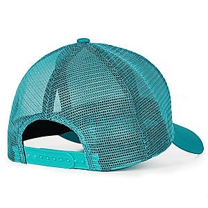 Waykingo Miami Hats for Men Womens Apparel Embroidered Adjustable Baseball Cap Trucker Hat Sky Blue