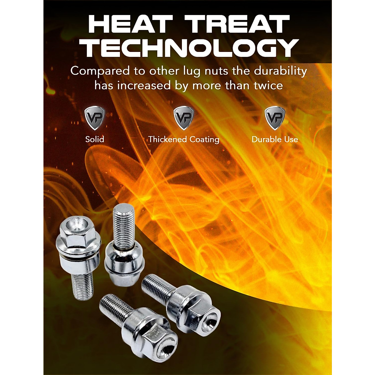 Set of 20 Veritek 14x1.5mm 29mm Thread Chrome Ball R14 Radius Seat Lug Bolts for Porsche Factory Wheels