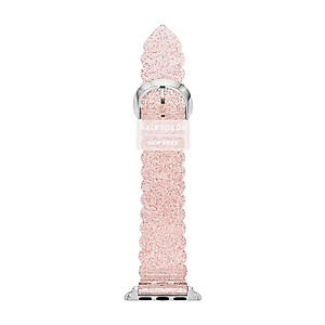Kate Spade New York Women's Pink Glitter Jelly Band for Apple Watch®, 38/40/41mm (Model: KSS0147)