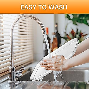 Square Lazy Susan for Refrigerator,Countertop Condiment Storage Rack Turntable Organizer for Rectangular Long & Oblong Tables,Household Rotating Rack for Kitchen, Bedroom (13.78" 10.24")