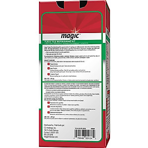 MAGIC 3124 Tub and Tile Refinishing Kit - Bright White - Paint On - Works On Ceramic Porcelain Acrylic Fiberglass Surfaces