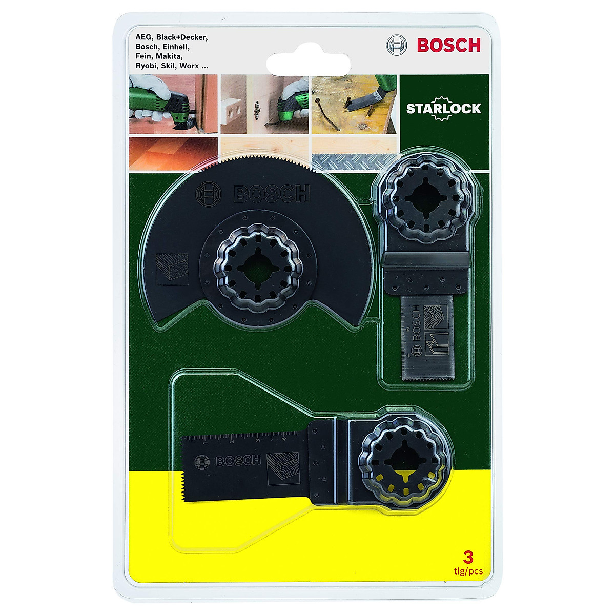 Bosch 2607017323 Multi-Cutter „Wood“ For Multifunction Devices 3 Pcs