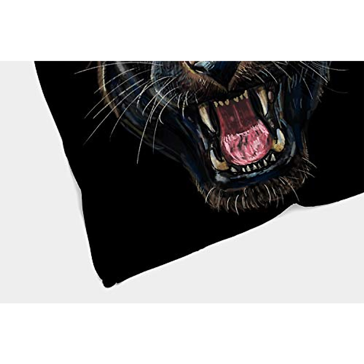 HGOD DESIGNS Animal Throw Blanket,Black Panther Roaring Tatto Design Soft Warm Decorative Throw Blanket for Bed Chair Couch Sofa 50"X60"