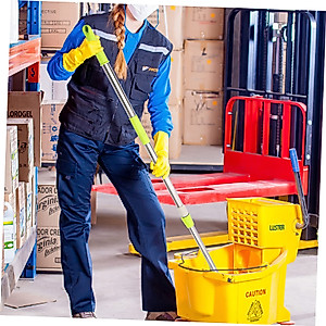 GOOHOCHY 1 Set Mop Pole Commercial Mop Turnicate Kit Mop Handle Replacement Rotary Mop Rod Replacement Rotating Mop Rod Replacement Rotating Mopa para Limpiar Pisos Mopping Stainless Steel