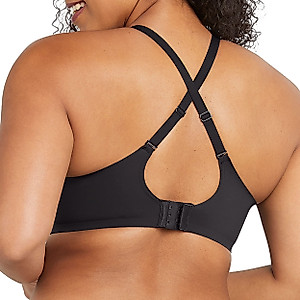 Maidenform Women's One Fab Fit Wireless Demi Bra with Convertible Straps and Lightly Lined Cups, Black, 32DD