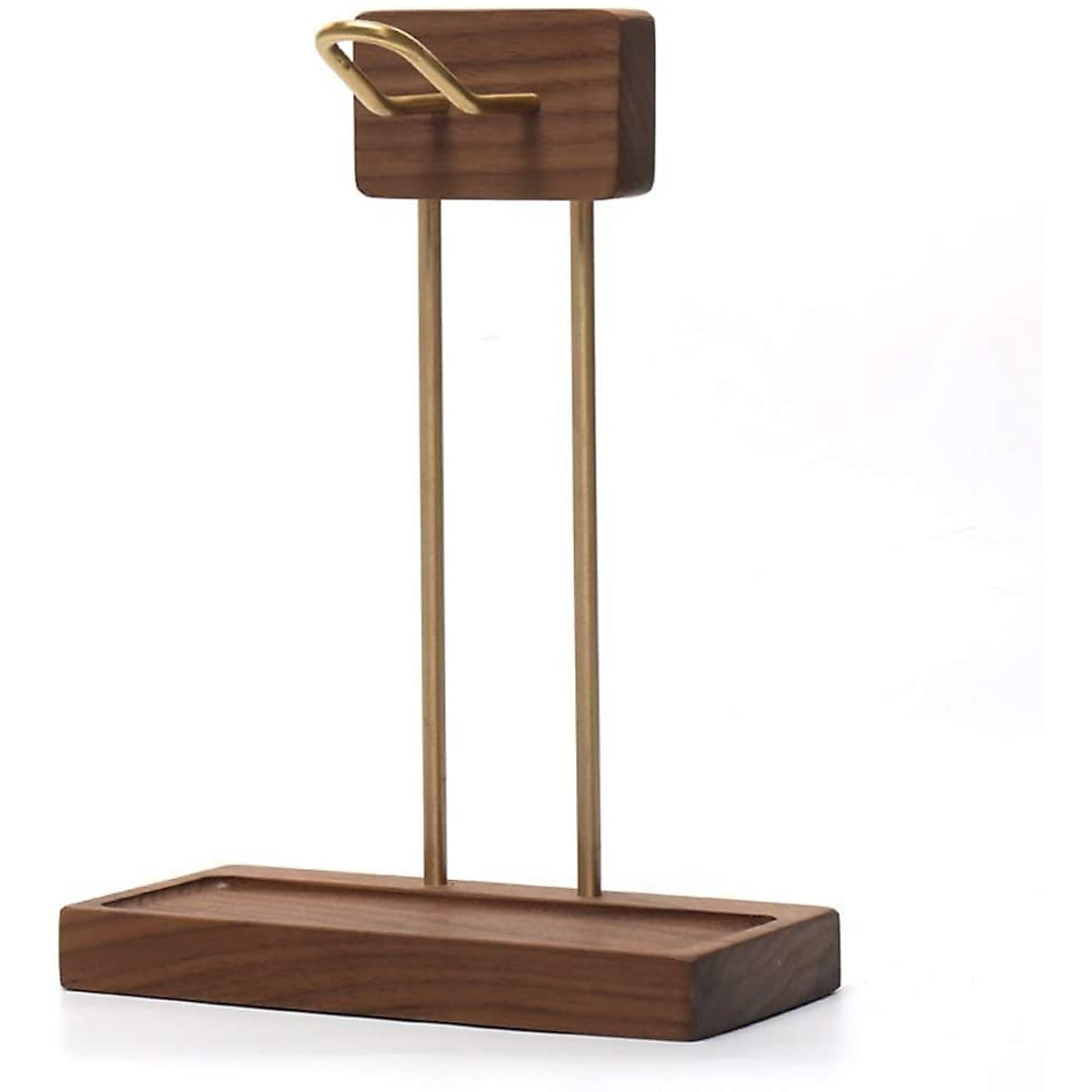 ANIIC Headset Stand Black Walnut Wooden Headphone Stand Brass Creative Headphone Shelf Bracket Headset Stand Headphone Holder Earphone Rack Headphone Stand ( Color : B-without USB )