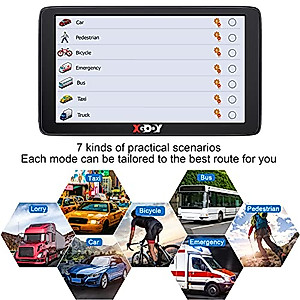 XGODY GPS Navigation for Car Truck GPS Navigation System 2023 Map 7 Inch Touchscreen Car GPS Navigator 8GB 256M with Voice Guidance and Speed Camera Warning Auto GPS with Lifetime Free Map Update