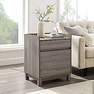 Linon Tracey Filing Cabinet, 22"W x 17.2"D x 27"H, Gray