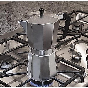 Stovetop Espresso and Coffee Maker, 6 Cup Moka Pot for Classic Italian Espresso, Aluminium Maker Home Camping, Silver