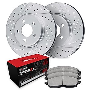 R1 Concepts Front Brakes and Rotors Kit |Front Brake Pads| Brake Rotors and Pads| Optimum OEp Brake Pads and Rotors|fits 2013-2022 INFINITI JX35, QX60; Nissan Murano, Pathfinder